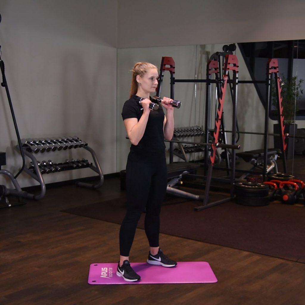 Thruster z hantlami ćwiczenie - od Just be FIT - Zobacz wideo!