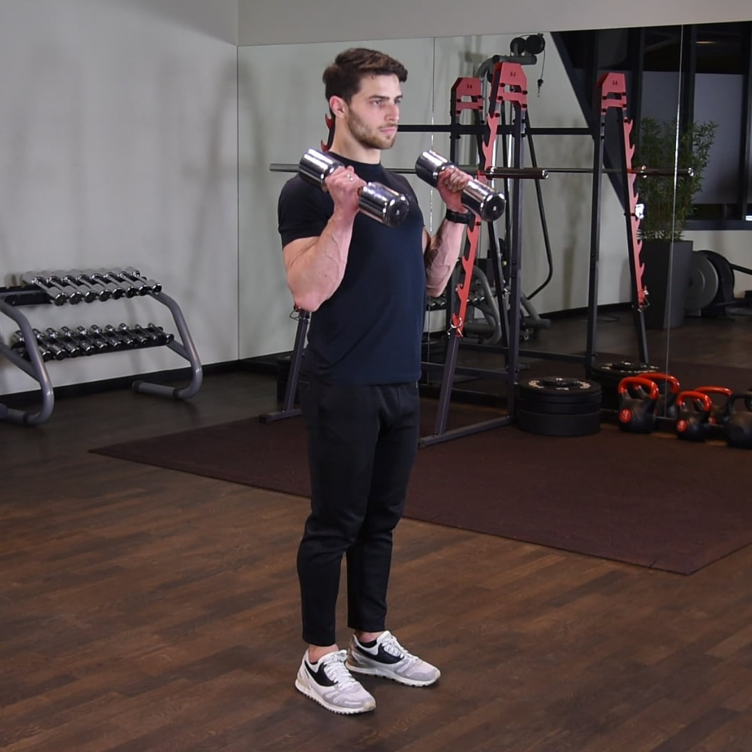 Uginanie ramion z hantlami w chwycie młotkowym - od Just be FIT