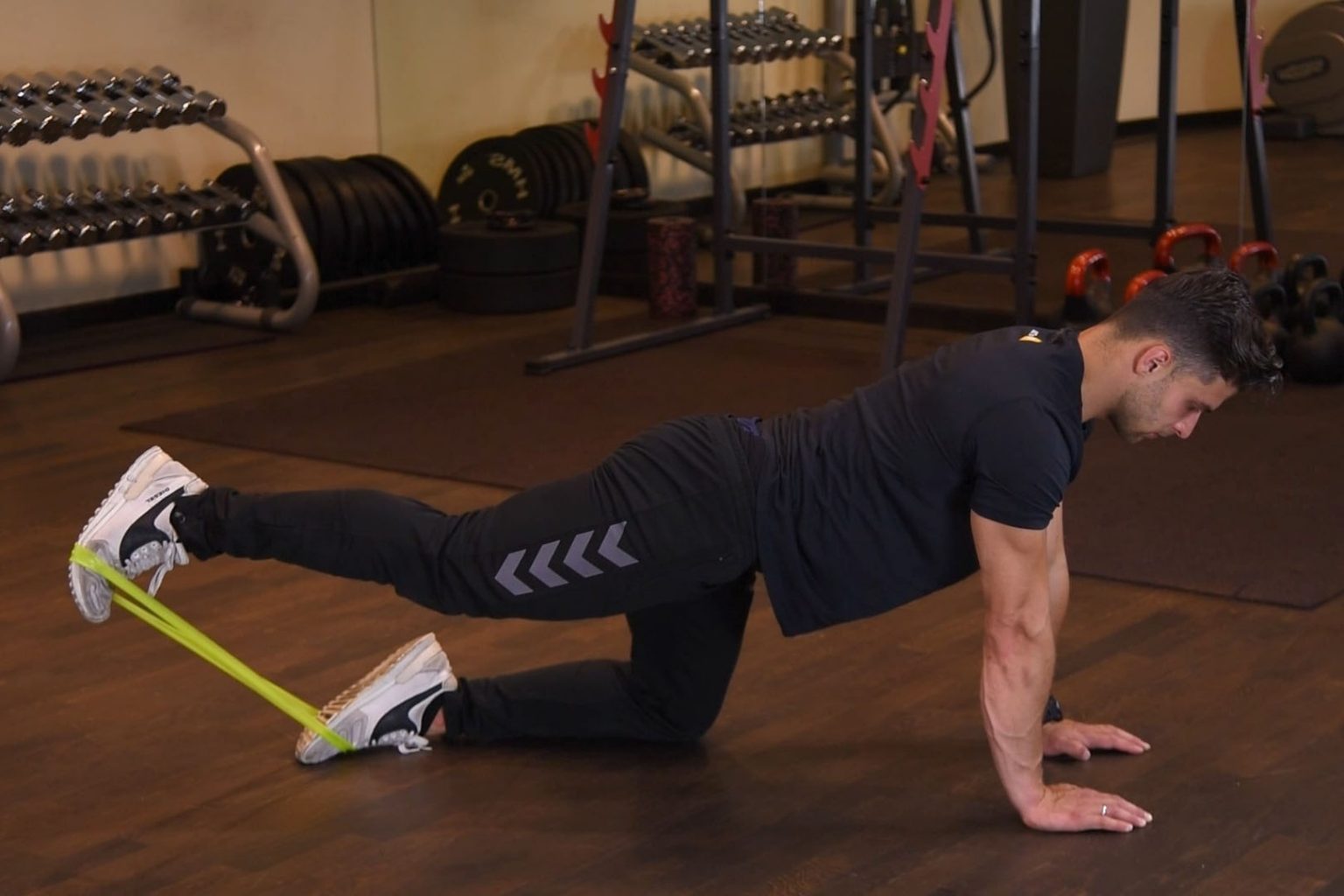 Bird dog z gumą miniband - Just be FIT