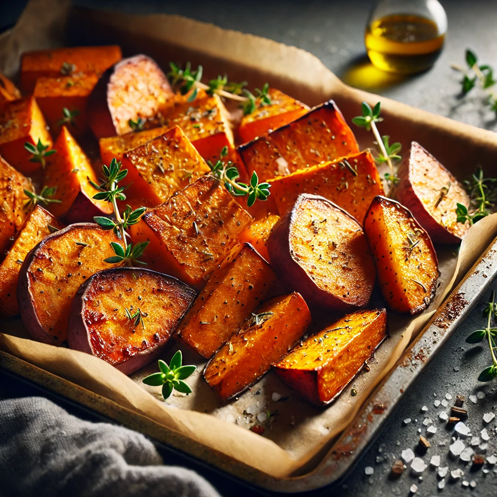 Pieczone bataty z tymiankiem - Zobacz przepis od Just be FIT