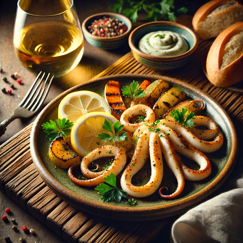 Grilowane Kalmary z Oliwą - Zobacz przepis od Just be FIT